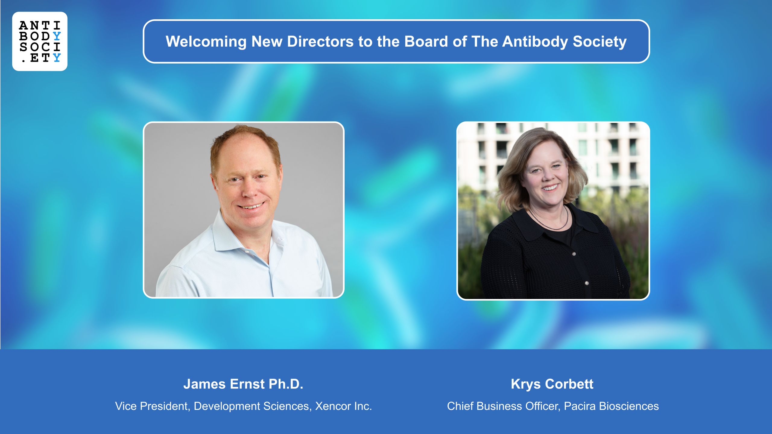 Welcoming James Ernst and Krys Corbett to the Board of Directors of The ...